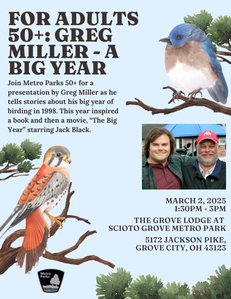 For Adults 50+: Greg Miller - A Big Year - Metro Parks - Central Ohio ...