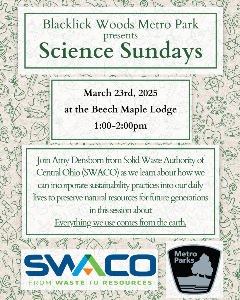 For Adults: Science Sundays - Sustainability - Metro Parks - Central ...